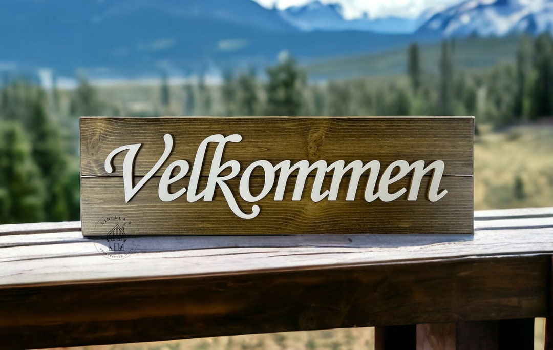 Velkommen Sign, Pallet Wood Sign, Norwegian Welcome Sign, Norwegian ...