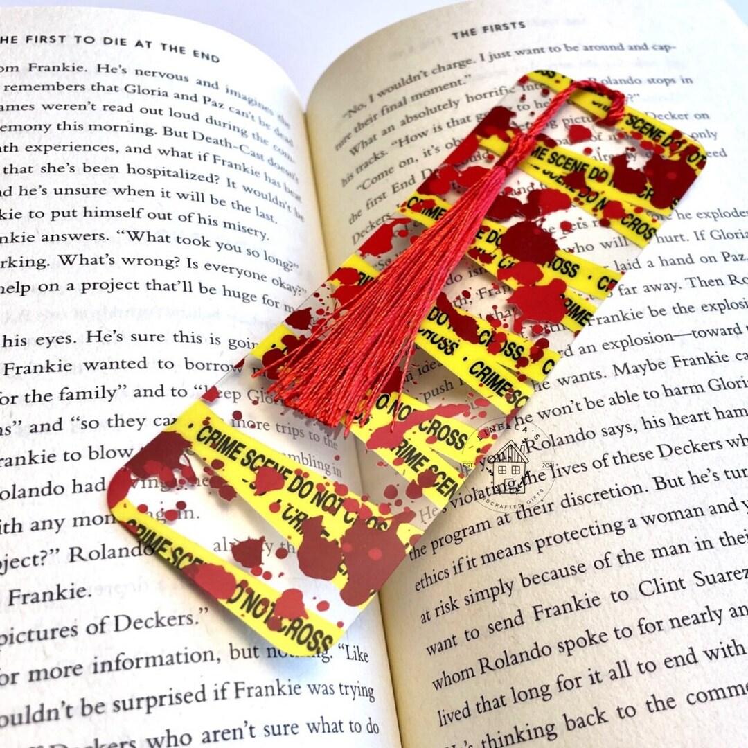Crime Scene Bookmark, Book Lover Gift, Acrylic Bookmark, True Crime ...