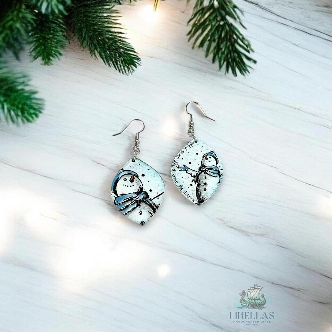 Snowman Earring, Winter Earrings, Christmas Earrings, Christmas ...
