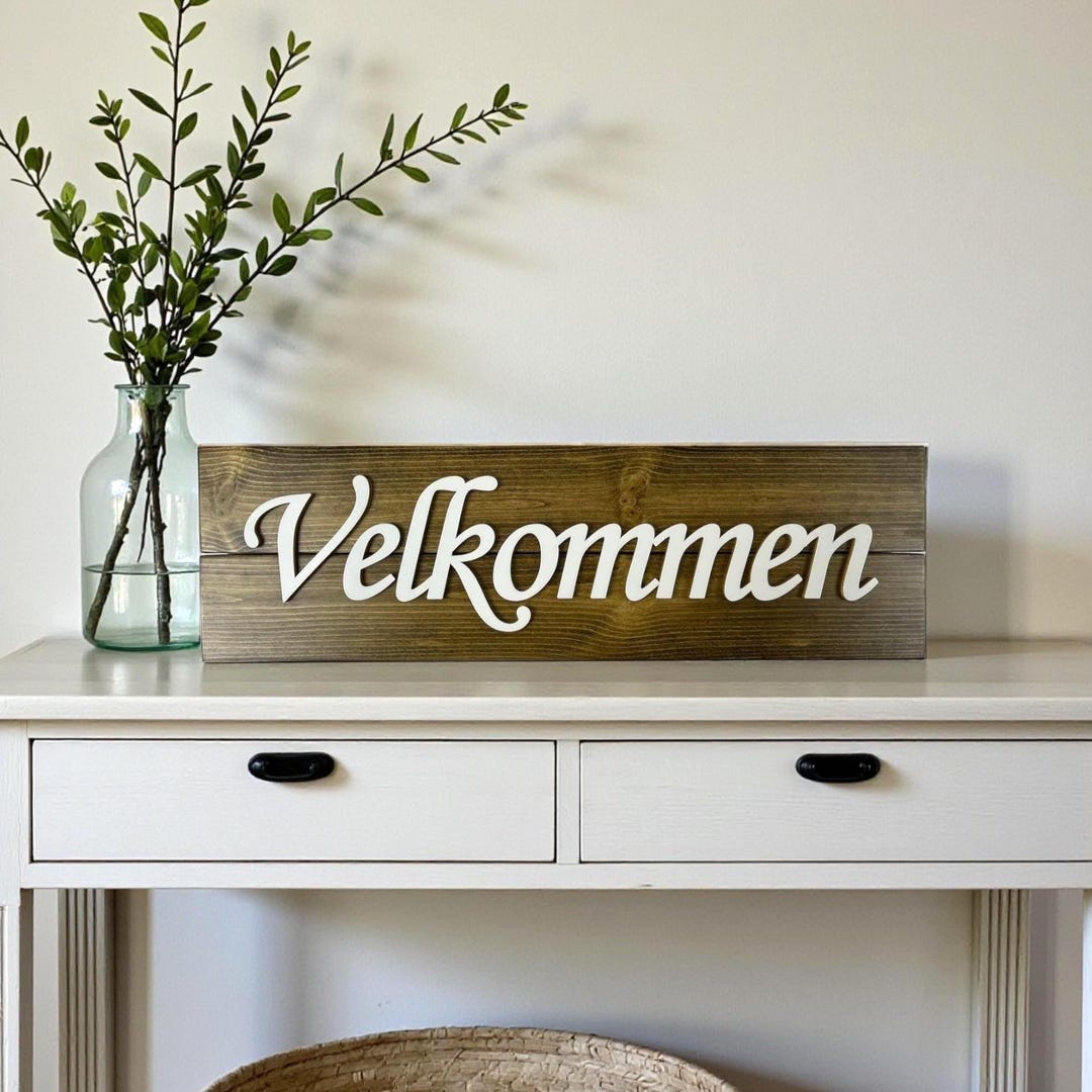 Velkommen Pallet Wood Sign: Scandinavian Home Decor - Etsy
