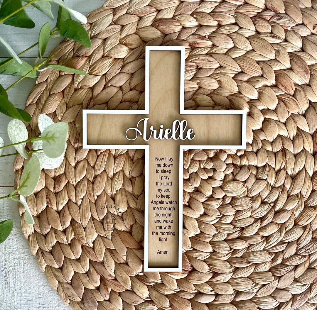 Personalized Bedtime Prayer Cross, Now I Lay Me Down to Sleep ...