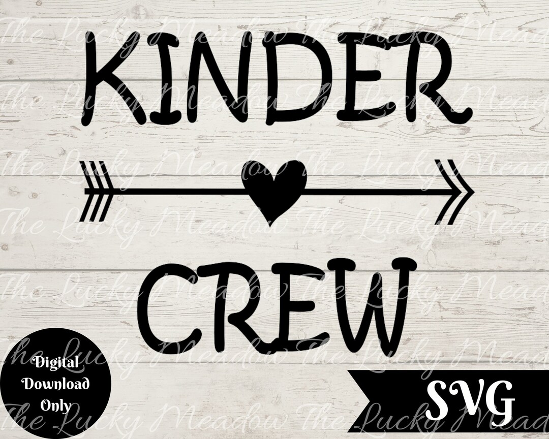 Kindergarten Crew SVG Kinder Crew Elementary Staff - Etsy