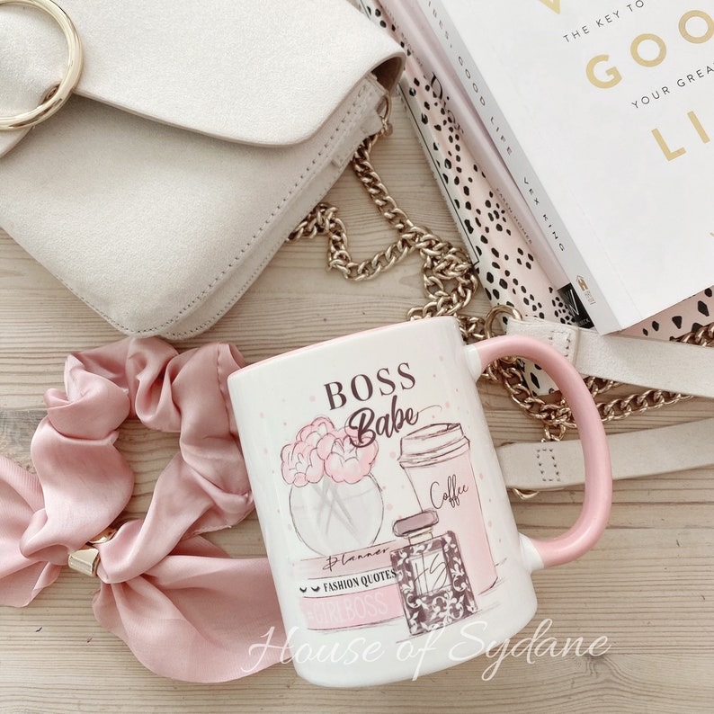 BOSS BABE MUG Girly Mug Pink Mug Gift for Her Mothers - Etsy
