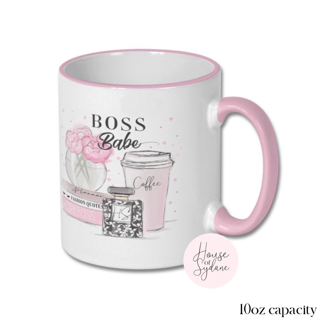 BOSS BABE MUG Girly Mug Pink Mug Gift for Her Mothers - Etsy