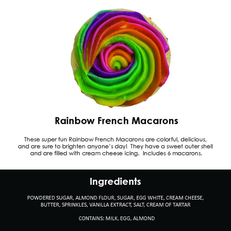 Rainbow French Macarons - Etsy