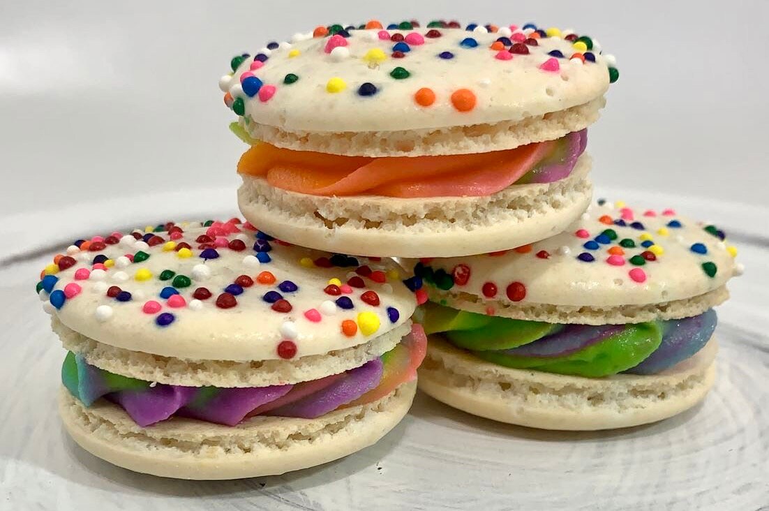 Rainbow French Macarons - Etsy