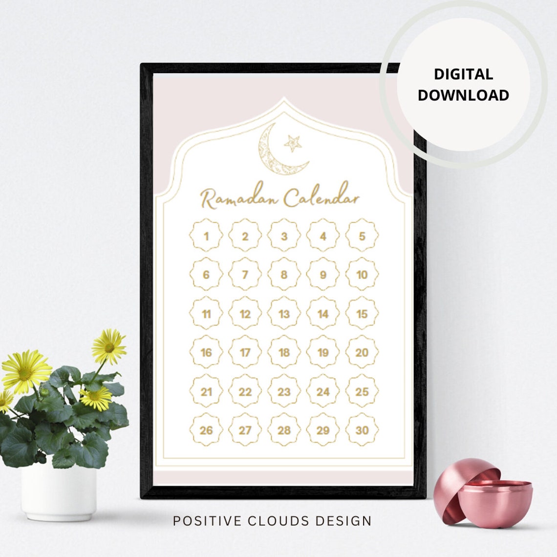 Ramadan Calendar Ramadan Print Ramadan Decoration Ramadan Poster ...
