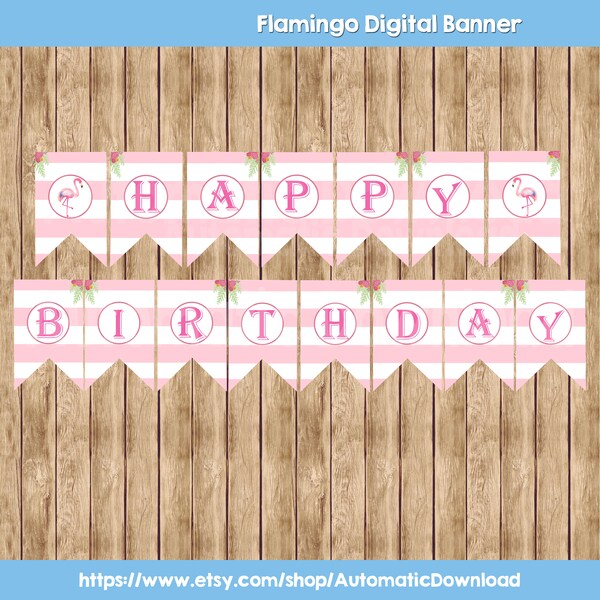 Flamingo Banner - Etsy