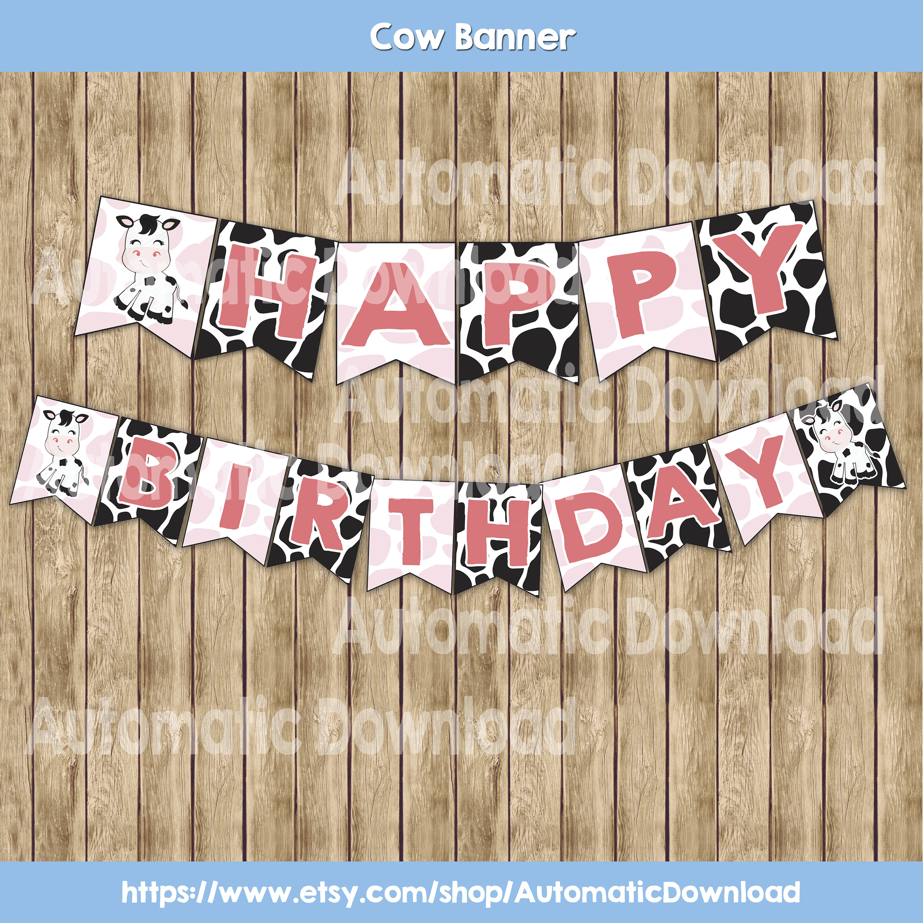 Cow Banner, Sweet Little Moo Cow, Farm Cow Birthday, Banner Moo, Banner ...