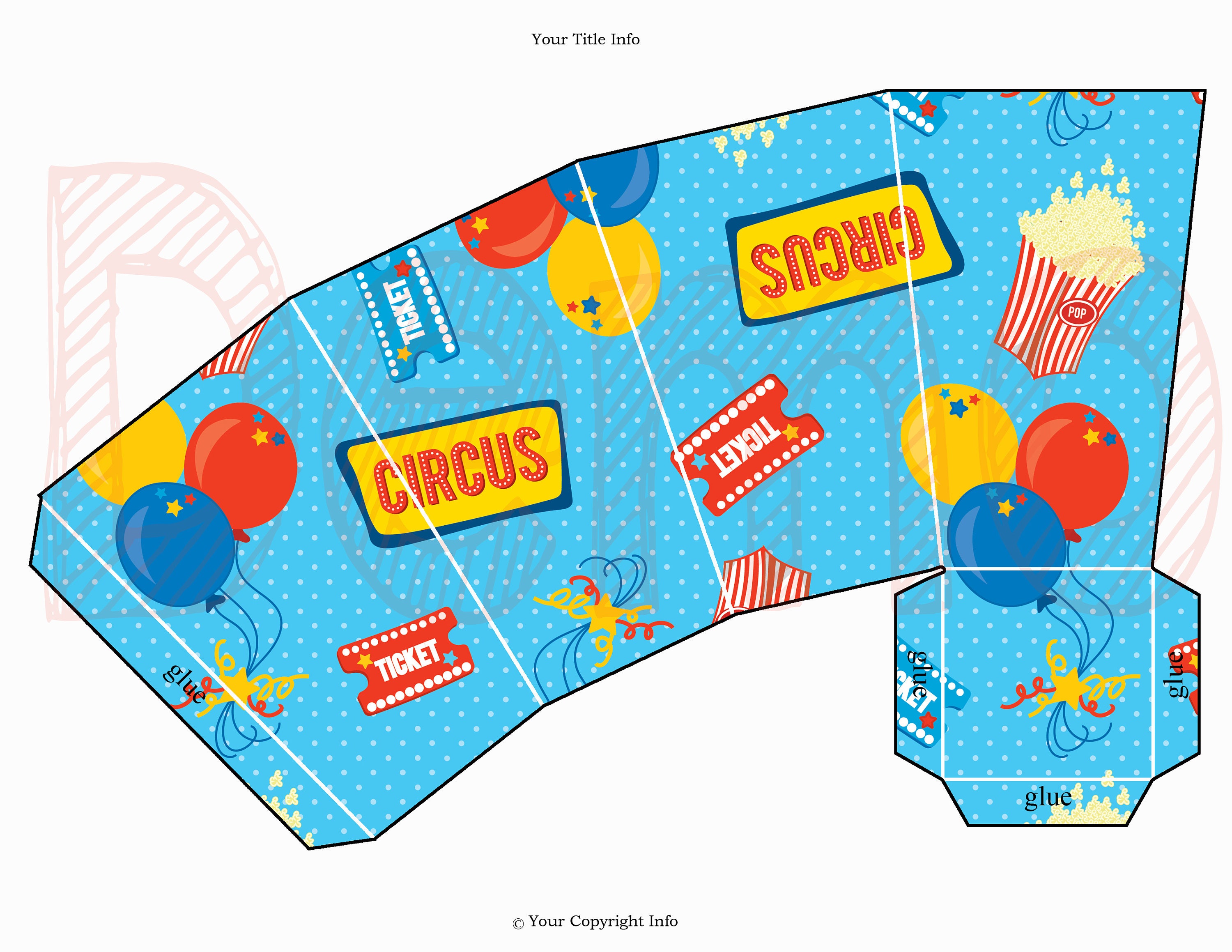 Mini Popcorn Box Circus Circus Party Circus Decor Circus - Etsy