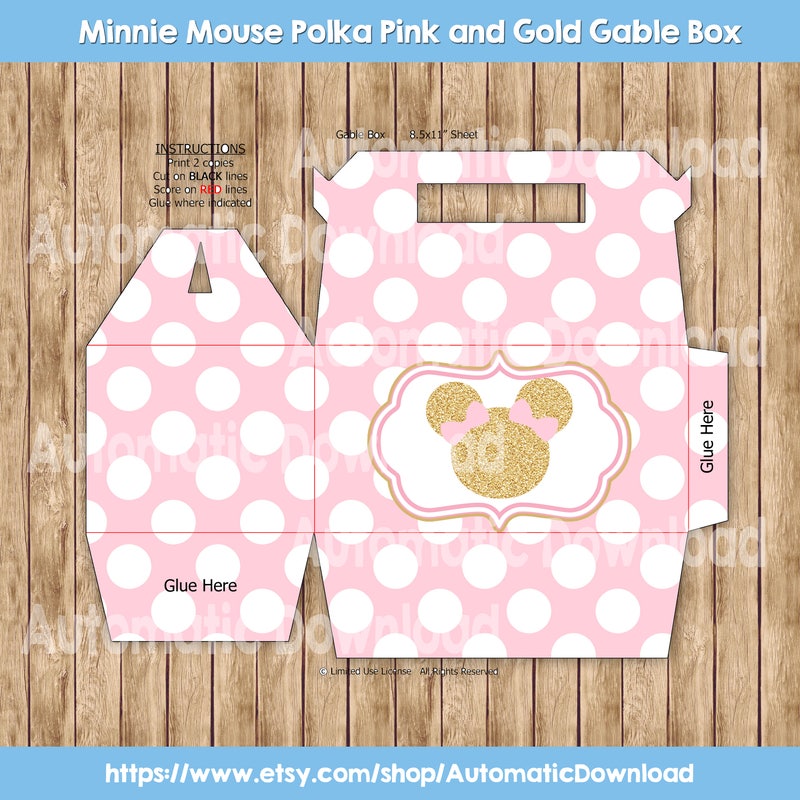 Minnie Mouse Birthday Candy Boxes - Etsy