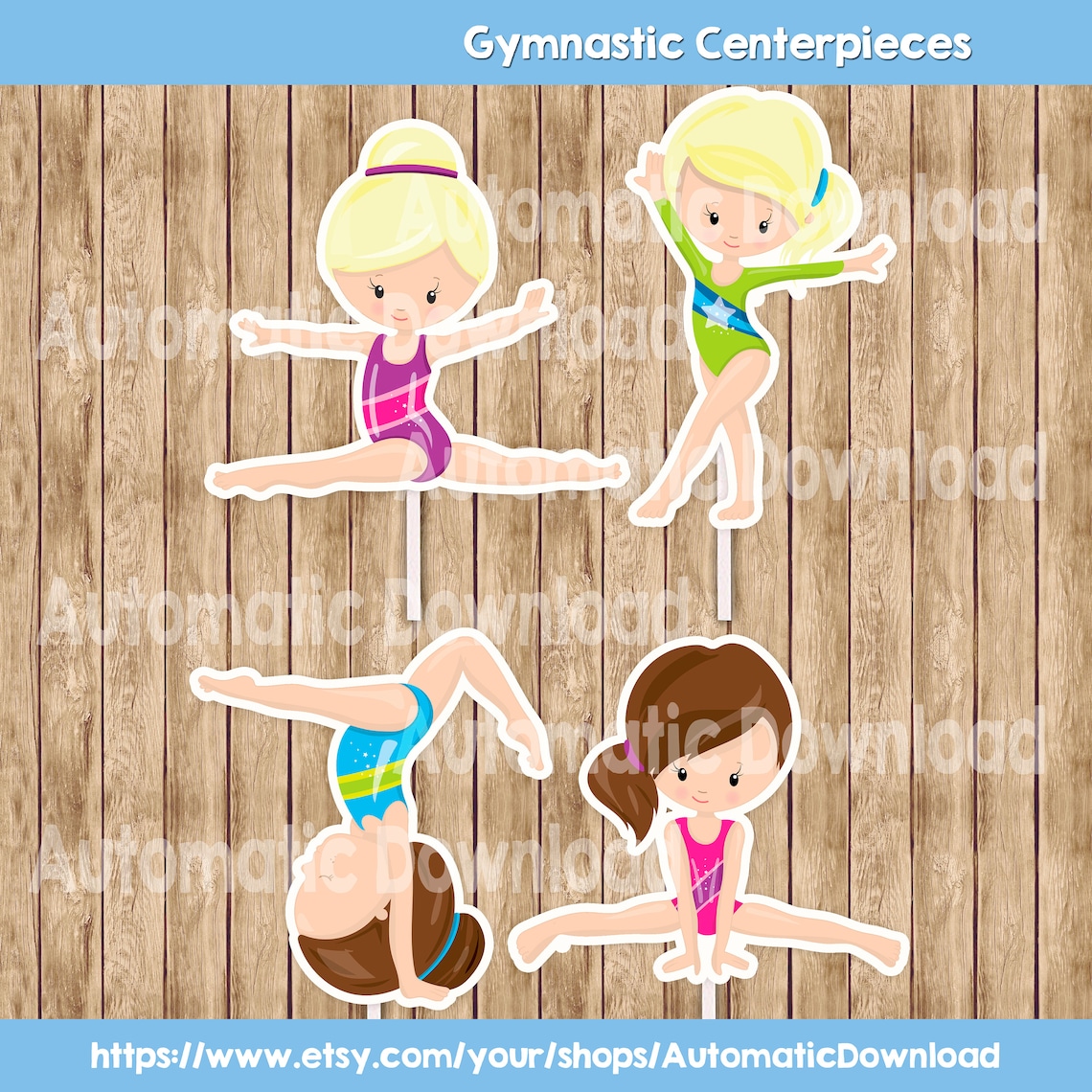 Gymnastic Centerpieces, Gymnastic Party, Gymnastic Birthday, Party ...