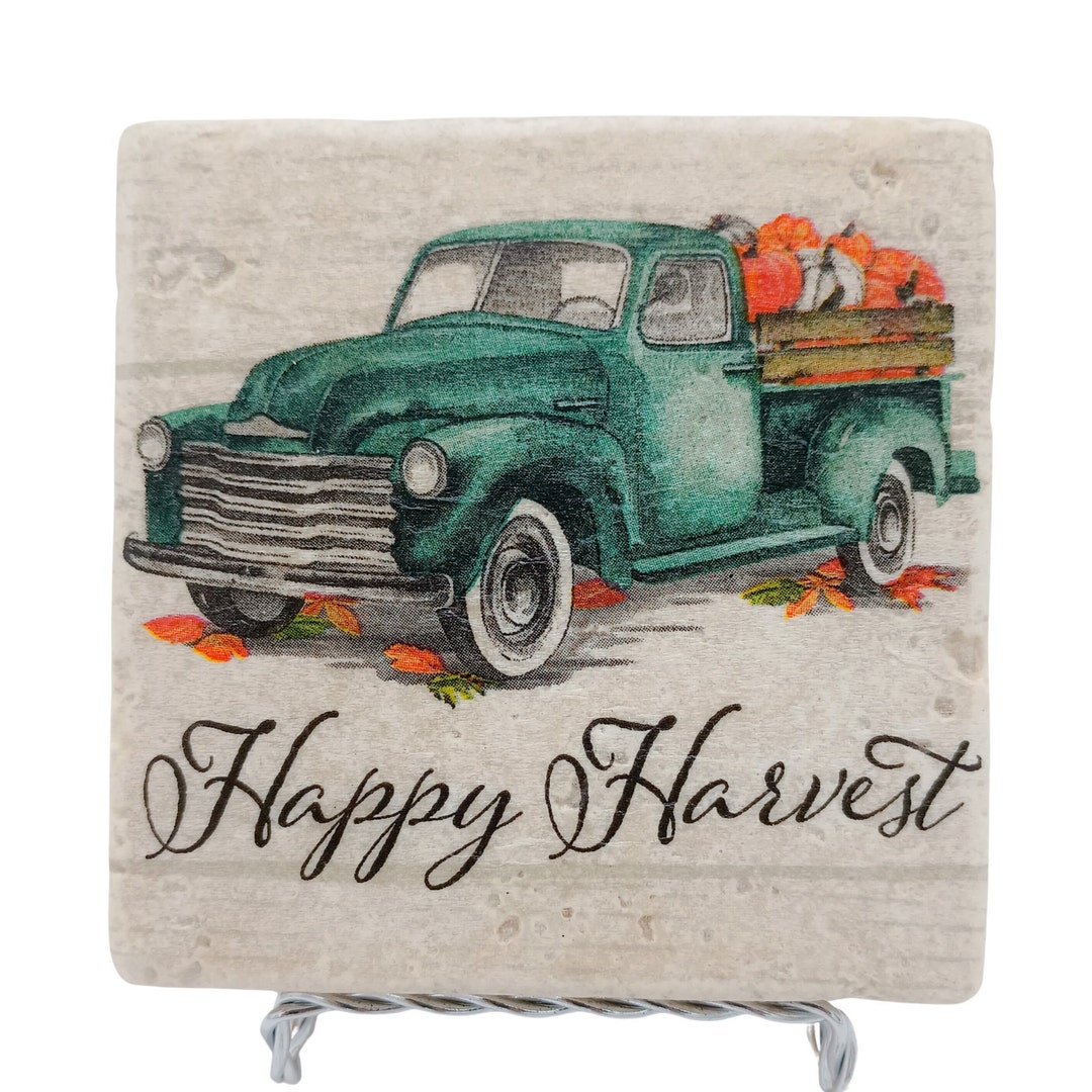 Thanksgiving Coaster Set 4, Thanksgiving Decor, Fall Decoration ...