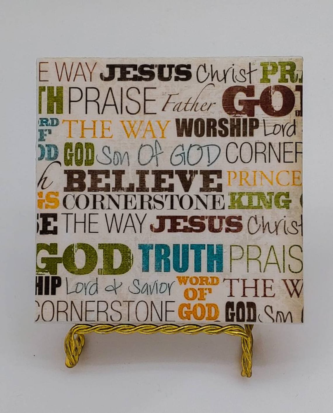 Religious Coasters Ceramic Cup Holders Christian Gifts Word - Etsy