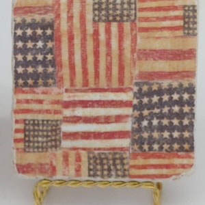 Patriotic Coaster Set American Flag Cup Holders Natural - Etsy