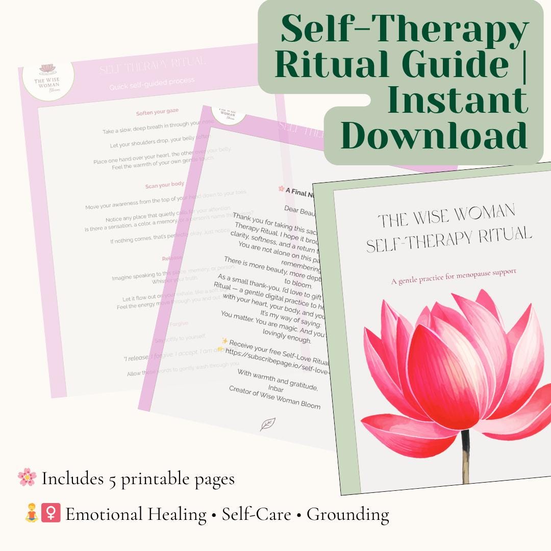 Self-therapy Ritual Guide, Emotional Healing Printable, Spiritual Self ...