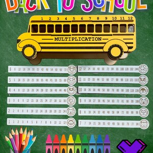 Multiplication Bus,multiplication Times Table,multiplication Board,back ...