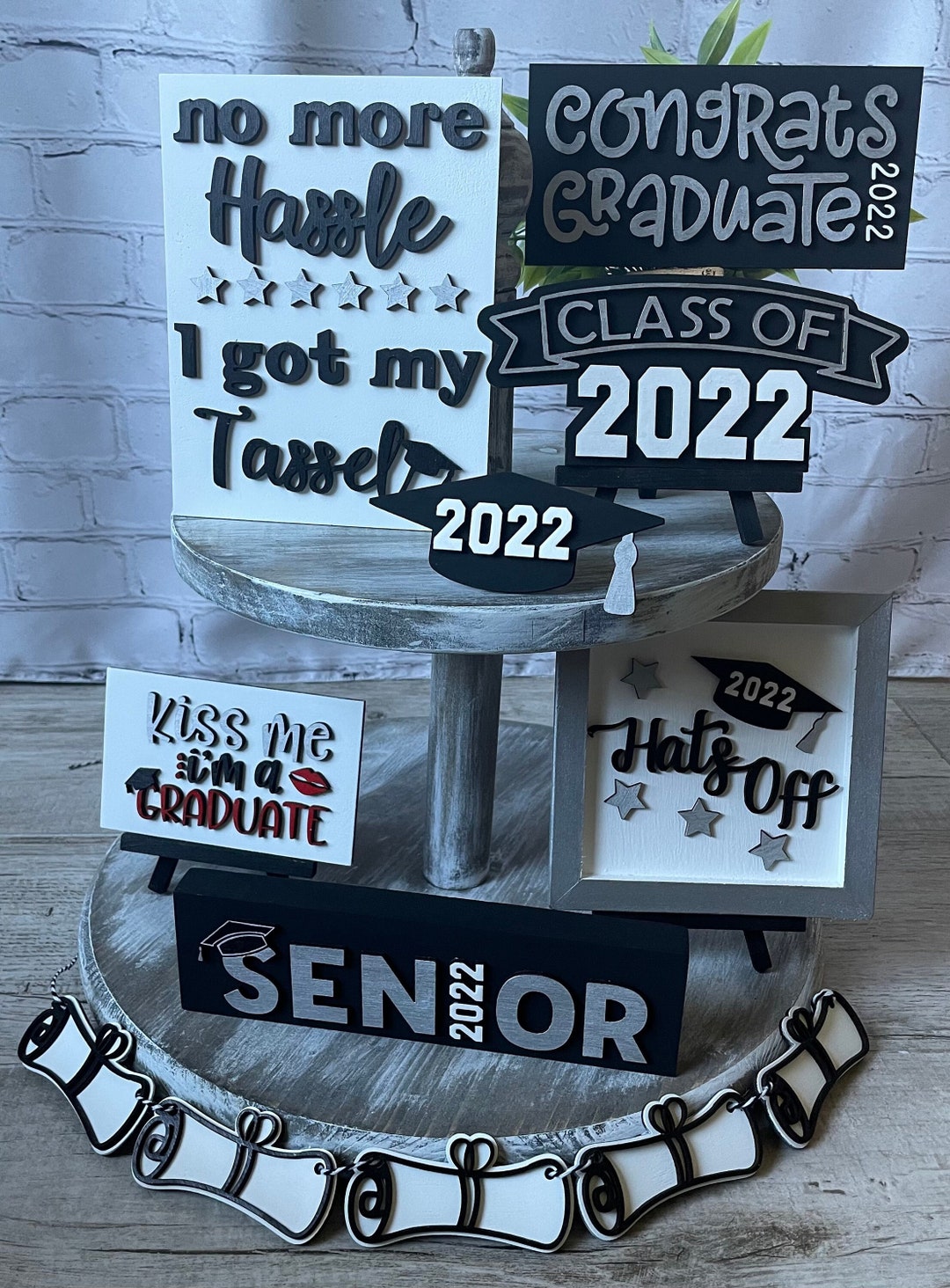 Graduation Tiered Tray Signs,senior Class Sign,tier Tray Senior ...