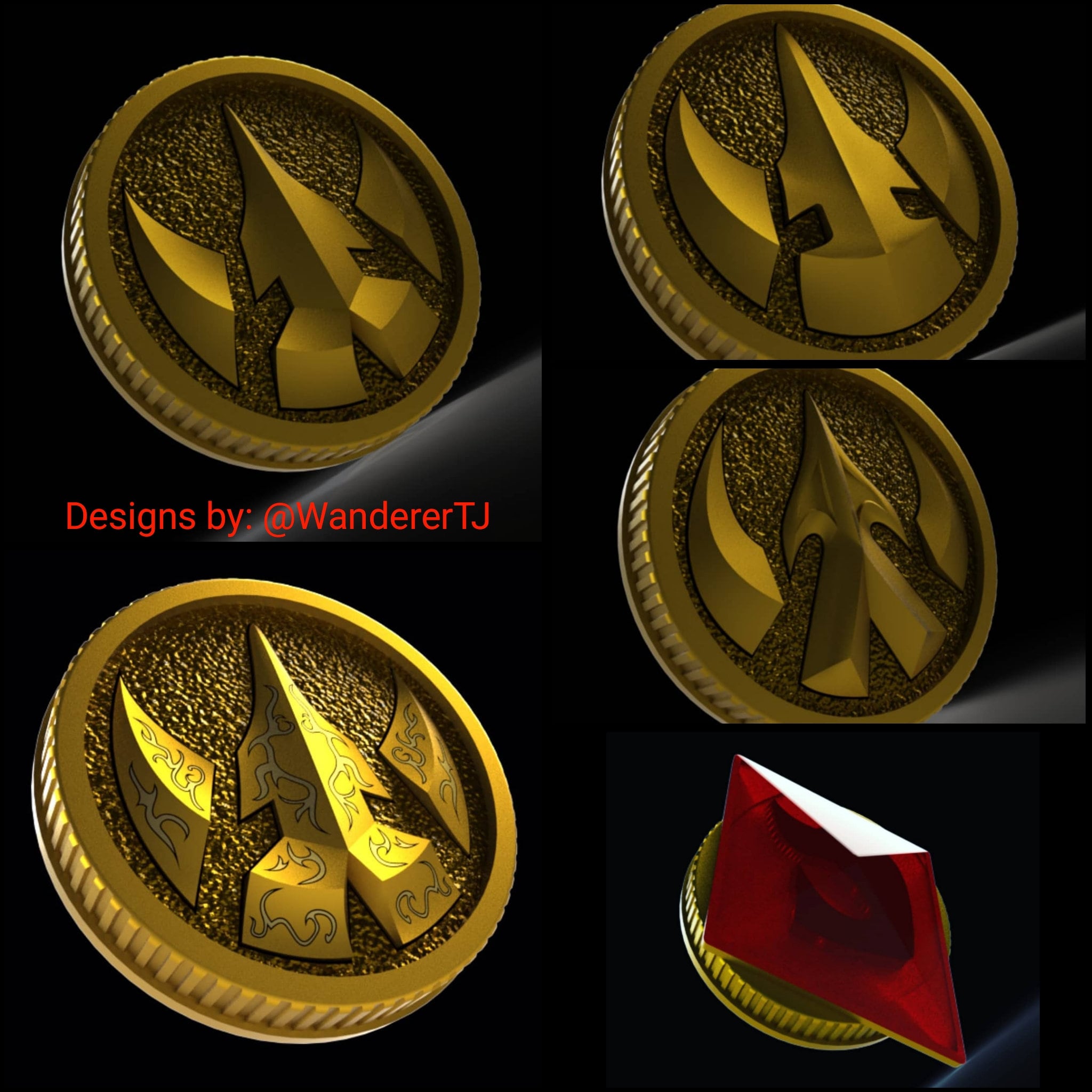 Henshin Hero Drakkon Coins (7 Variants) - Digital Files - Etsy