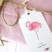Flamingo Personalized Gift Tags, Set of 12 Personalized Flamingo Gift ...