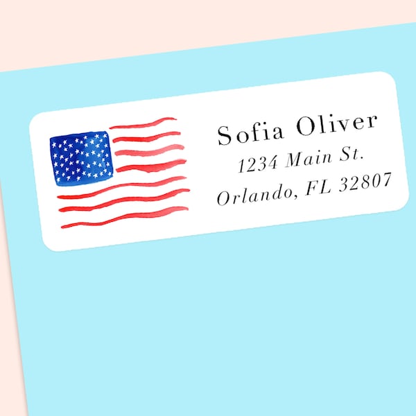 Patriotic Personalized Address Labels - Etsy