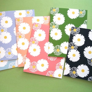 Daisy Notecard and Envelope, Floral Greeting Card, Daisy Stationery ...