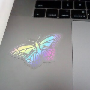 Rainbow Butterfly Sticker - Etsy