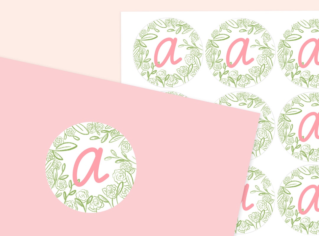 Personalized Initial Envelope Stickers 40 Custom Envelope - Etsy