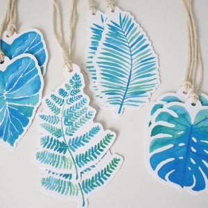 Tropical Plant Gift Tags With Twine, Set of 8 Die Cut Gift Tags - Etsy
