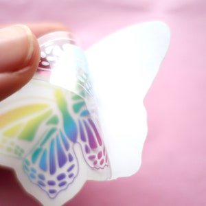 Rainbow Butterfly Sticker - Etsy