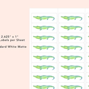 Alligator Envelope Stickers, Watercolor Mail Stickers, Mail Labels ...
