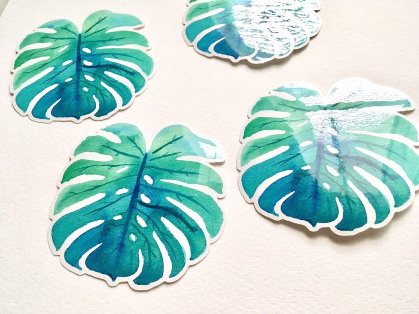 Watercolor Monstera Stickers Bullet Journal Stickers Plant | Etsy