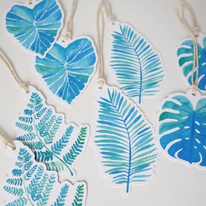 Tropical Plant Gift Tags With Twine, Set of 8 Die Cut Gift Tags - Etsy