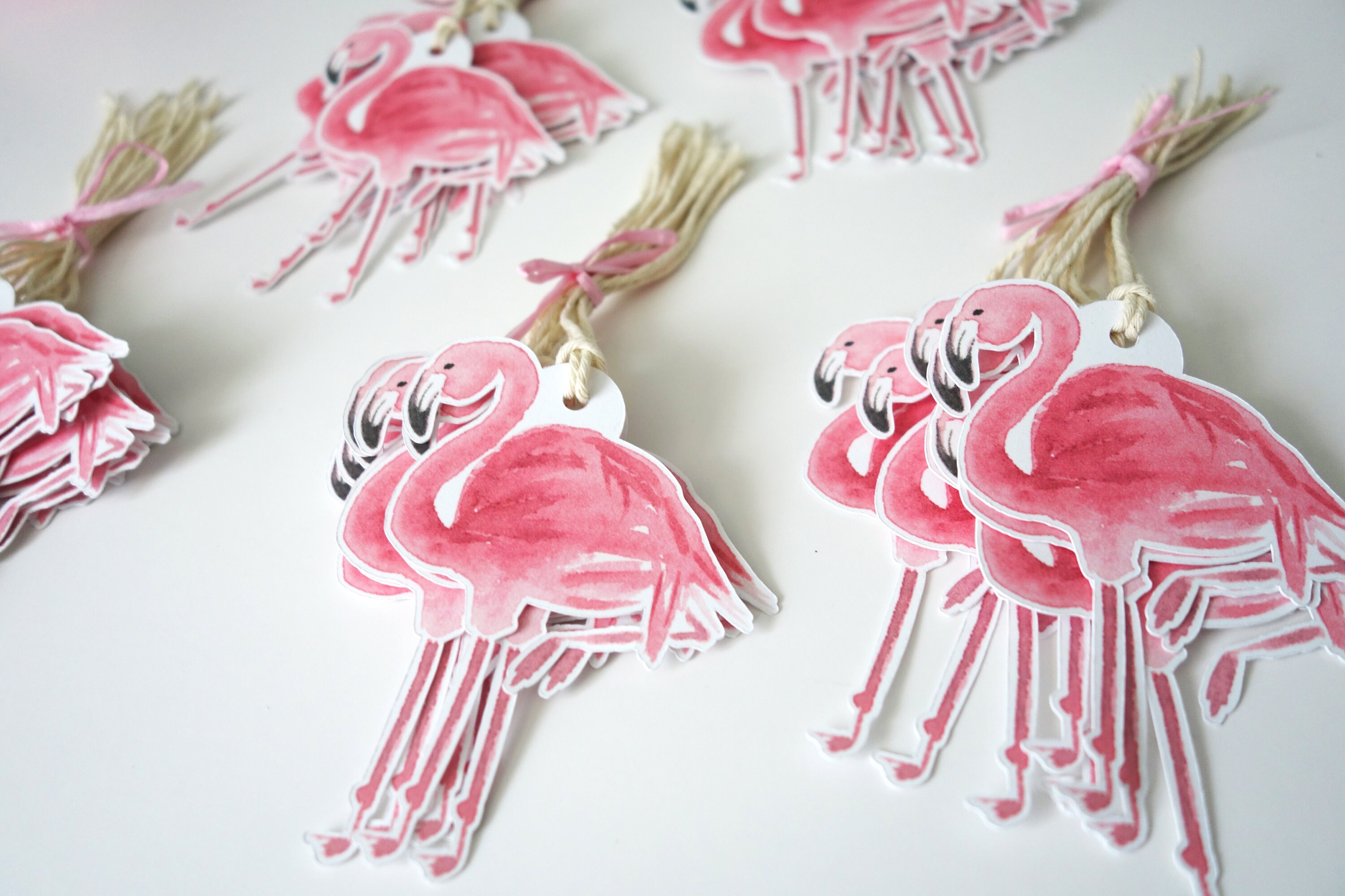 Flamingo Gift Tags Set of 8 Die Cut Gift Tags Tropical Gift - Etsy