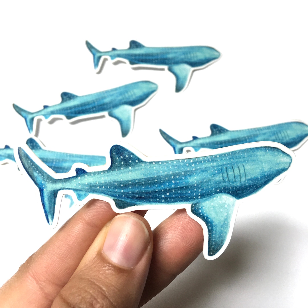 Whale Shark Stickers, Waterproof Vinyl Stickers - Etsy