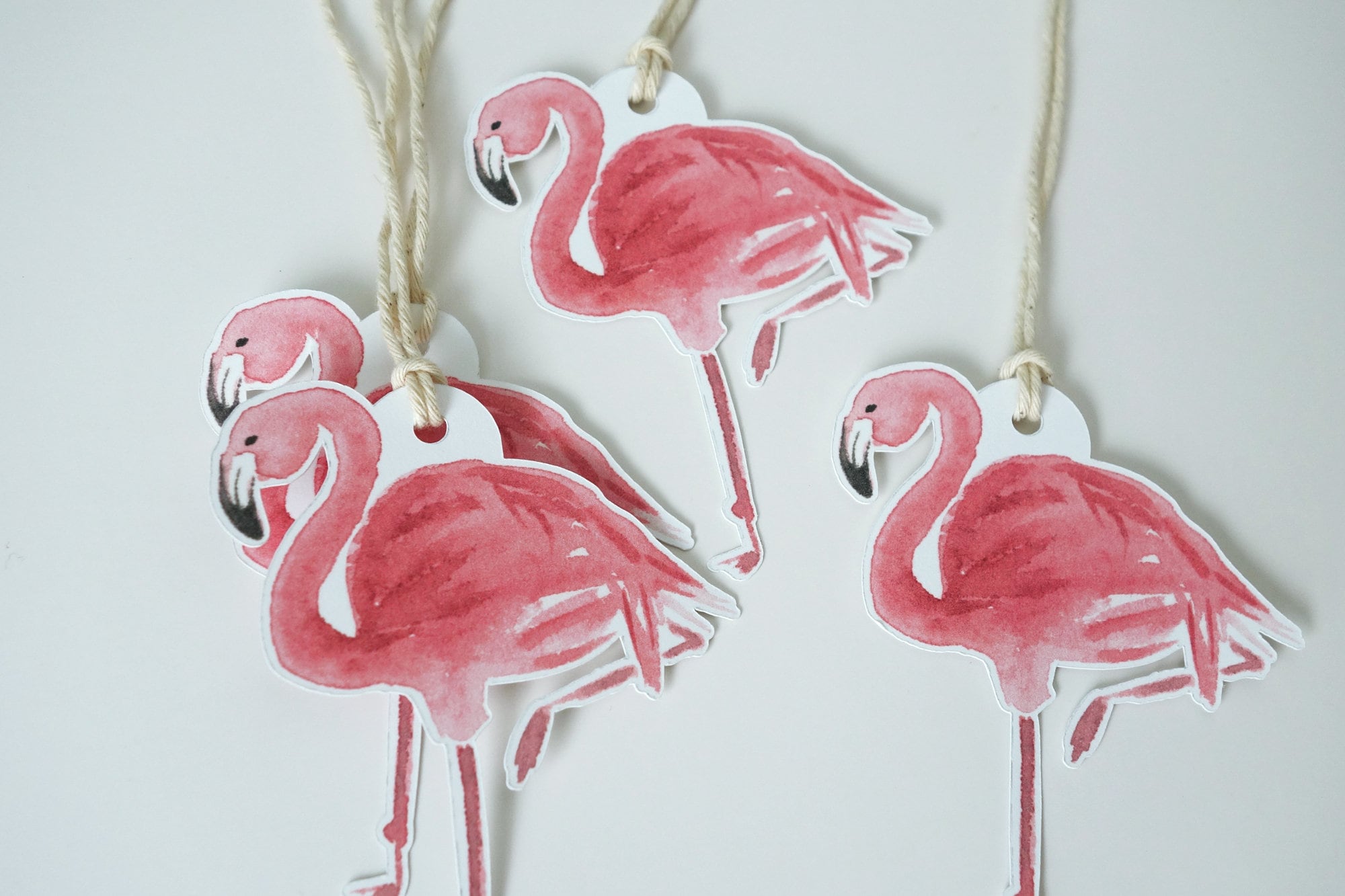 Flamingo Gift Tags Set of 8 Die Cut Gift Tags Tropical Gift - Etsy
