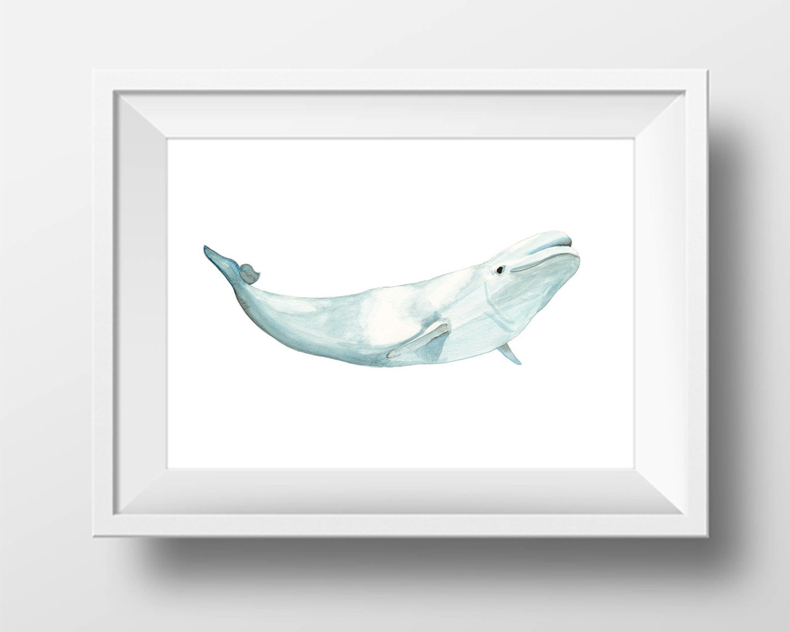 Beluga Whale Watercolor Art Print Beluga Whale Poster | Etsy