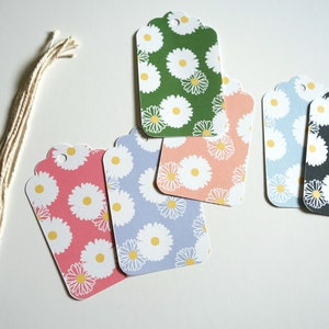 Daisy Gift Tags, Set of 12 Die Cut Gift Tags, Flower Gift Tags, Daisy ...