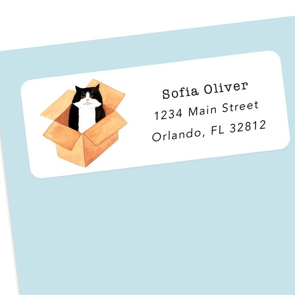 Cat Address Labels - Etsy