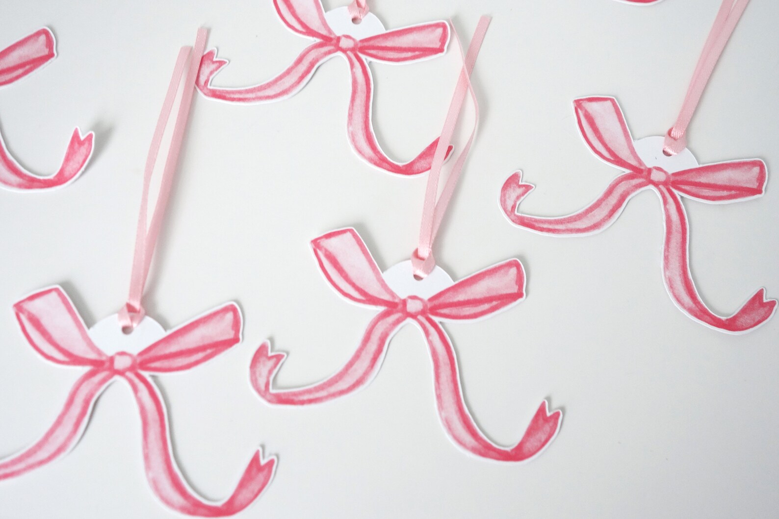 Pink Bow Die Cut Gift Tags Baby Shower Gift Tags Girly Gift - Etsy