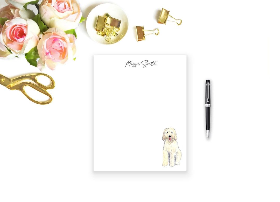 Personalized Custom Labradoodle Dog Notepad, 50 Sheets, Custom ...