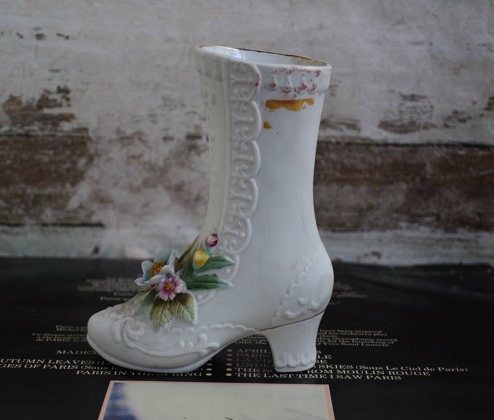 White Porcelain Boot.ceramic Victorian Boot.vintage Porcelain Ladies ...