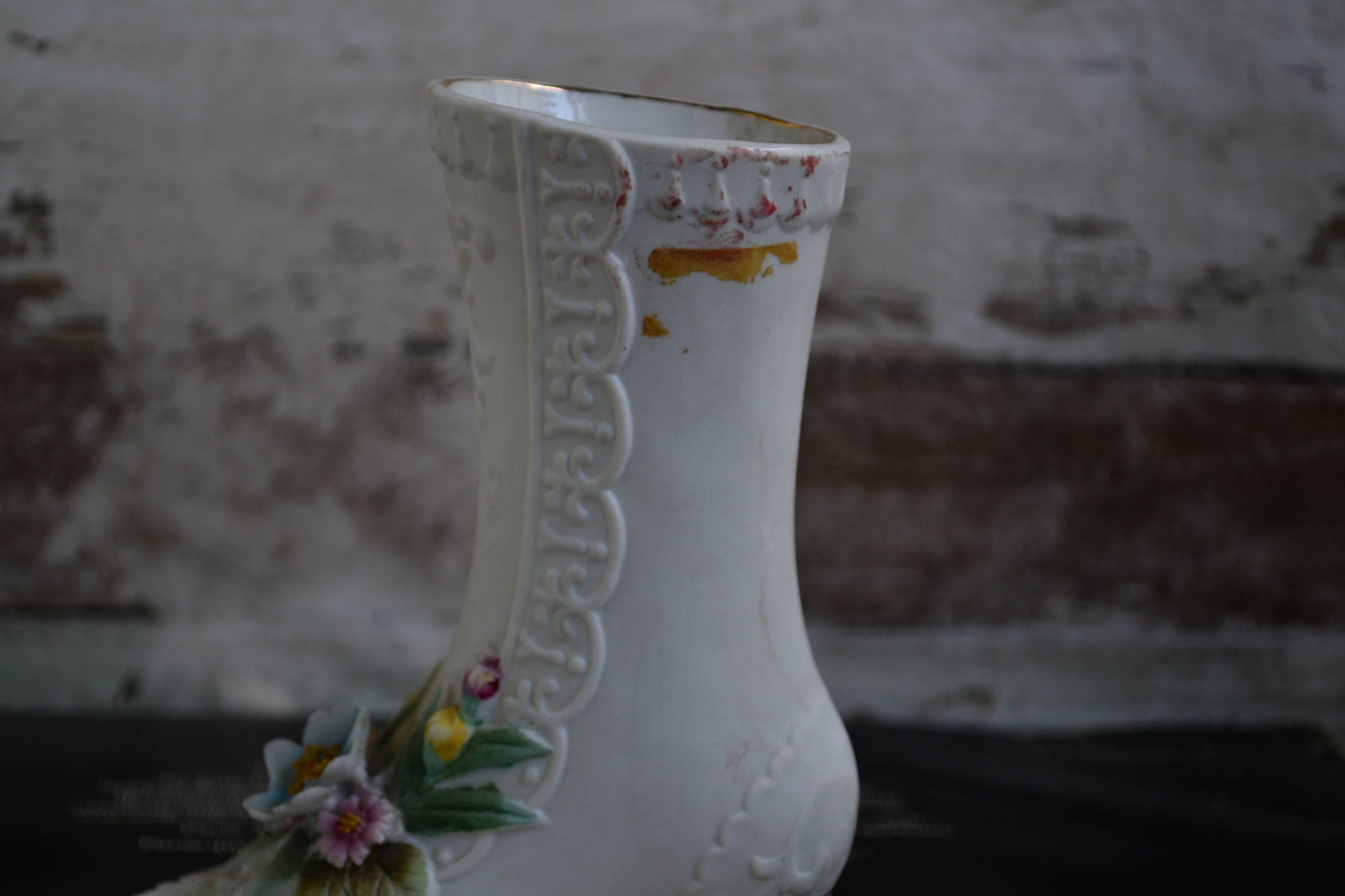 White Porcelain Boot.ceramic Victorian Boot.vintage Porcelain Ladies ...