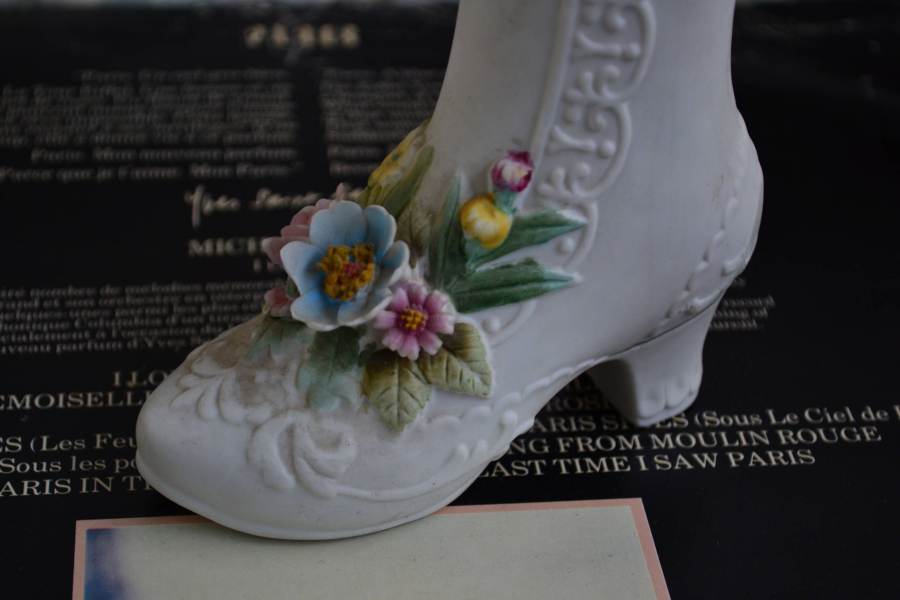 White Porcelain Boot.ceramic Victorian Boot.vintage Porcelain Ladies ...