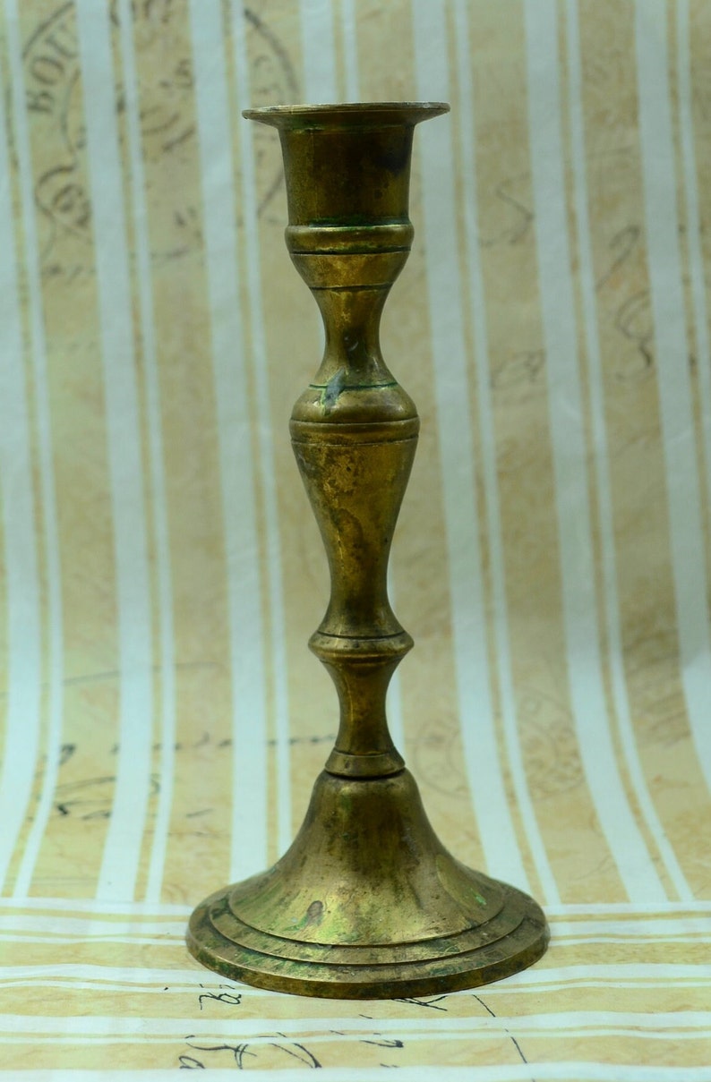 Vintage Brass Candlestick Brass Candle Holder Side Table Candlestick ...