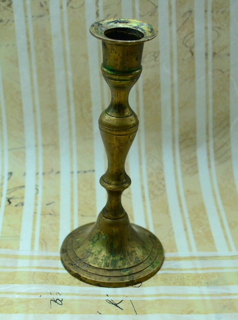 Vintage Brass Candlestick Brass Candle Holder Side Table Candlestick ...