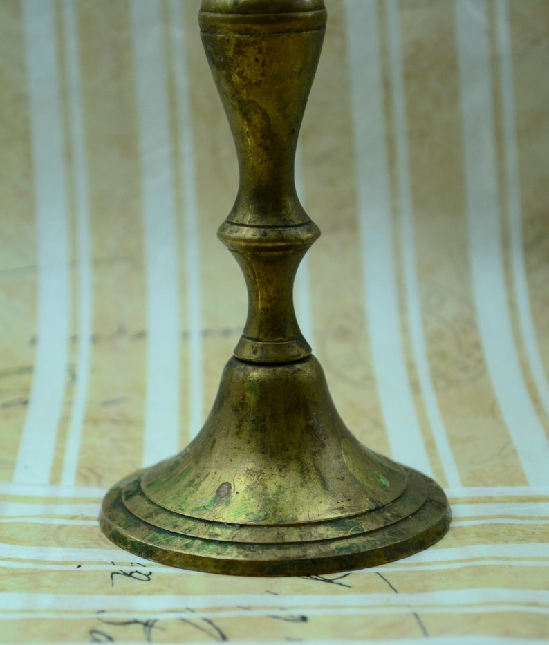 Vintage Brass Candlestick Brass Candle Holder Side Table Candlestick ...