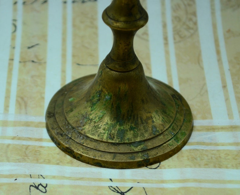 Vintage Brass Candlestick Brass Candle Holder Side Table Candlestick ...
