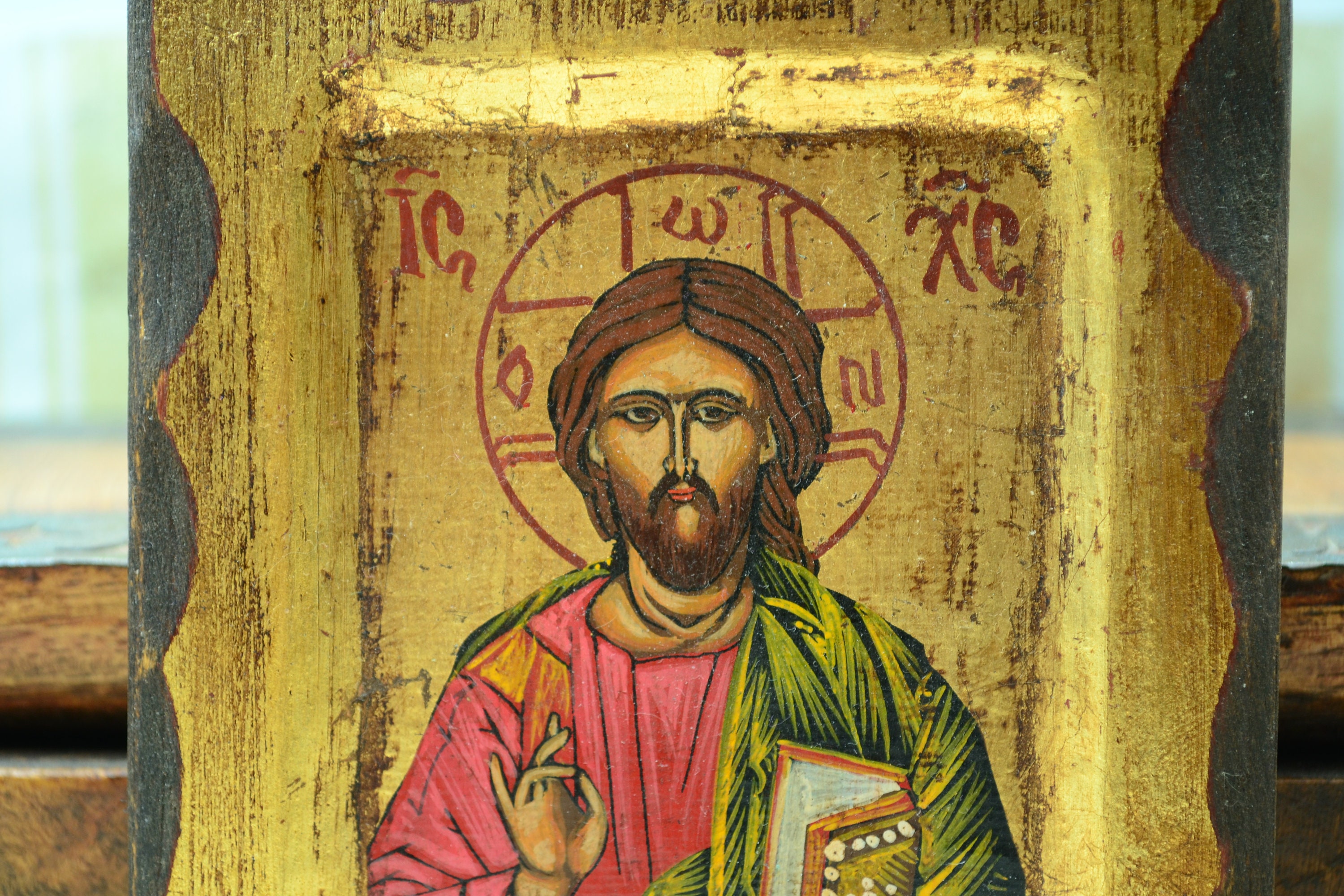 Vintage Religious Icon.byzantine Icon of Jesus.handmade Wooden - Etsy