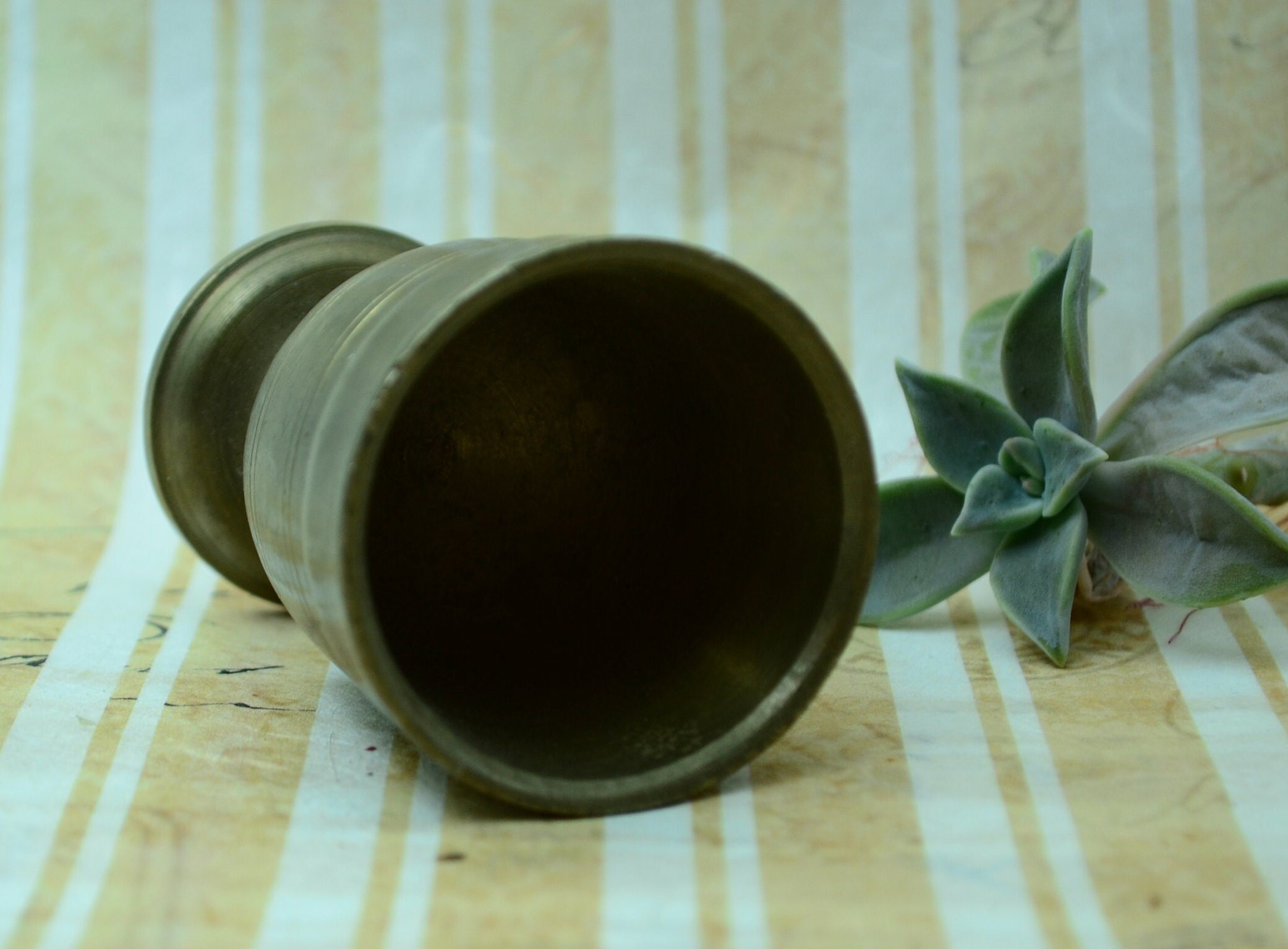 Vintage Brass Mortar.brass Mortar.mini Mortar.metal Mortar Without ...